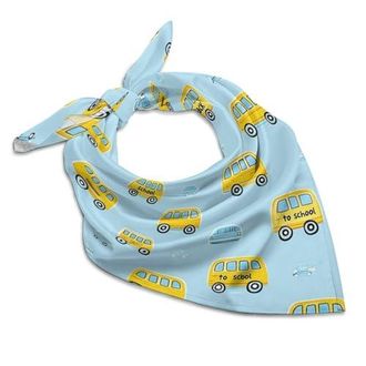 Generic Écharpe carrée en soie légère avec motif bus de dessin animé, écharpe de voiture mignonne pour cheveux, foulard respirant, cadeau pour femme et homme,