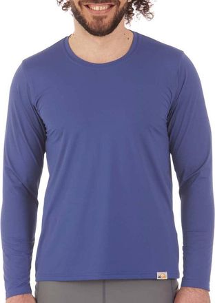 IQ-UV Shirt f&uuml;r Herren Langarm Rundhals Blau 4XL - Rashguard f&uuml;r Herren mit UV Schutz UPF 50+ T&Uuml;V gepr&uuml;ft - Hochwertiges UV Shirt f&uuml;r M&auml;nner in Langarm - at