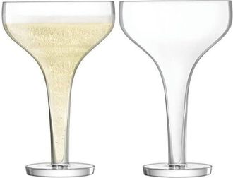 LSA International LSA Epoque EQ03 Champagner-Untertasse, 150 ml, transparent, 2 St&uuml;ck