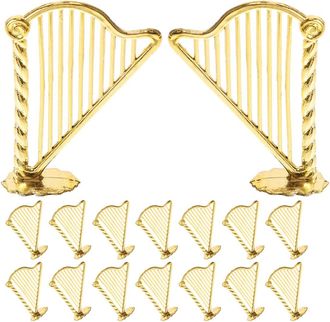 Lurrose OSALADI Kleiner Harfenanh&auml;nger 100 St&uuml;ck Detailreiche Miniatur Harfen Deko aus Kunststoff Kleine Harfenornamente f&uuml;r Basteln Schmuck und Weihnachtsbau