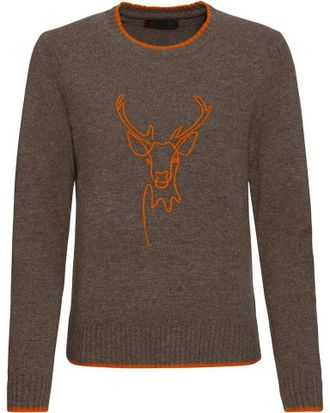 Brigitte von Sch&ouml;nfels Strickpullover Pullover mit Hirschmotiv