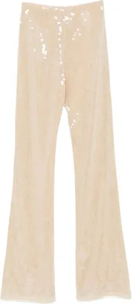 Os&eacute;ree Femme, Pantalons, Beige, Taille: 42 FR Wide Pantalons