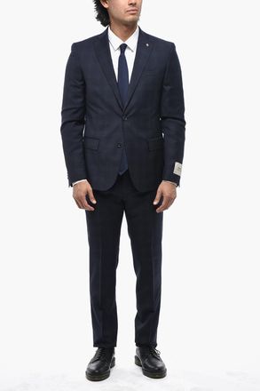 Corneliani CC COLLECTION Anzug aus Schurwolle mit District-Check-Muster Corneliani
