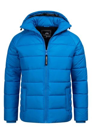 Arctic Seven Herren Winterjacke (S-3XL) - Wind- & Wasserabweisend, abnehmbare Kapuze, 4 Taschen, Steppjacke, Warme Jacke Männer - AS-420 (XXL, Blau)