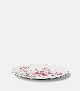 Ginori 1735 Plateau Florenza Duchessa en porcelaine &agrave; fleurs