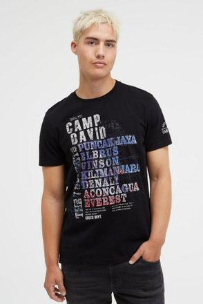 Camp David Rundhalsshirt mit Necktape
