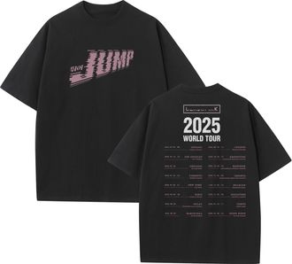 Generic Deadline Baumwoll-T-Shirt 2025 World Tour Grafik-Support High Street Sport-Tuch-Shirt(A-Black,S)