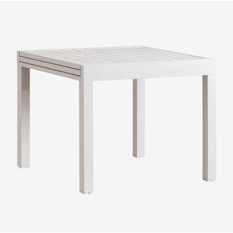 Sklum Sklum - Gartentisch 90-180x90 cm ausziehbar Aluminium Starmi Gardenia Wei&szlig;