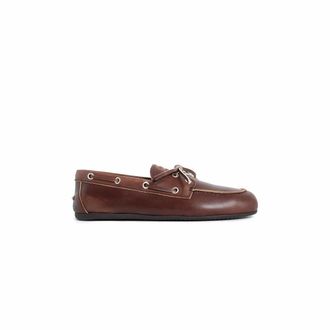 Miu Miu Unlined bleached leather loafers