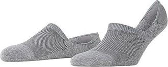 Burlington Athleisure W In respirantes unies 1 paire, Chaussettes invisibles Femme, Gris Light Grey Melange 3775, 35-38