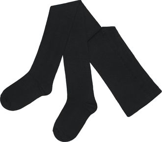 Weri Spezials Strumpfhose für Damen Warm Blickdicht Baumwolle in mehreren Farben und Grössen auch in Übergrößen (42-44, Schwarz)