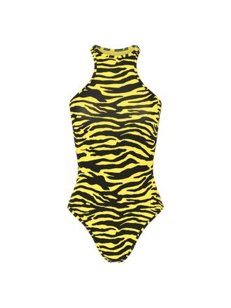The Attico Maillot de bain une pi&egrave;ce noir et jaune