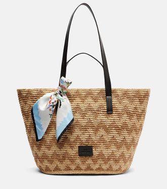 Missoni Tote Bag Zig Zag Large aus Raffiabast