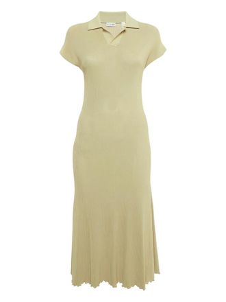 Burberry Midikleid mit G&uuml;rtel - Gr&uuml;n