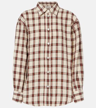 R&oacute;he R&oacute;he Chemise en lin &agrave; carreaux