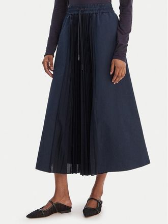 Max Mara Faltenrock Folk 2615771011 Dunkelblau Regular Fit