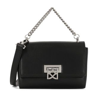 Kazar Femme, Sacs, Noir, Taille: ONE Size Petit sac &agrave; main avec quincaillerie en m&eacute;tal argent&eacute;