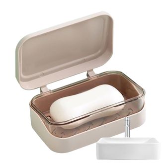 Generico Soap Box - PP, 13,2 x 8,9 x 5,9 cm (5,2 x 3,15 x 1,97 Zoll) Draining Soap Dish Dish Doppelschichter | Leakproof Design Travel Container, Bathroom Orga