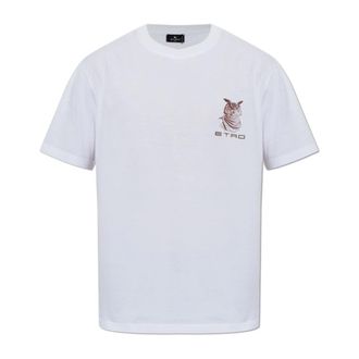 Etro T-Shirt mit gesticktem Logo - - Tops - Herren - Wei&szlig; - L