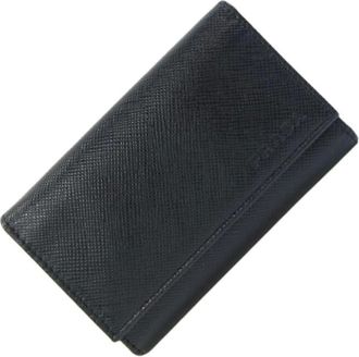 Prada unisex, Pre-owned, Noir, Taille: ONE Size Porte-cl&eacute;s en cuir Pre-owned