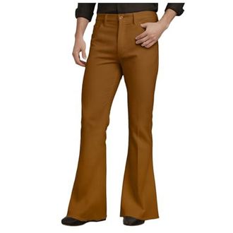 Generic Pantalon &eacute;vas&eacute; disco des ann&eacute;es 70 pour homme, tenue ann&eacute;es 60 et 70 pour homme, bas cloche, coupe ajust&eacute;e, r&eacute;tro, &eacute;vas&eacute;, bootcut, pantalon palazzo, p