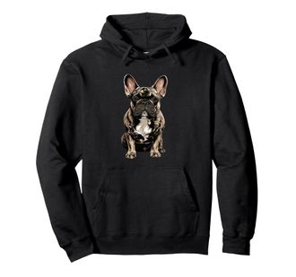 Whyitsme Design Brindle Franz&ouml;sische Bulldogge Illustration Pullover Hoodie