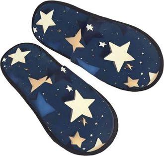 Generic Ciel Bleu Marine Et &Eacute;toiles Homme Femme Slippers Respirantes Chaussons L&eacute;g&egrave;res Pantoufles Pour Maison Hiver Automne M