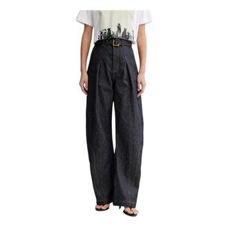 Munthe Nanina Weite Hose - - Trousers - Damen - Blau - M