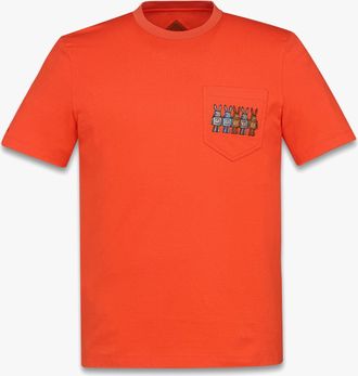 MCM T-Shirt Rabot aus Bio-Baumwolle mit Brusttasche