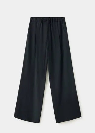 Mango Pantalon droit cordon bleu marine - Femme - XS - MANGO