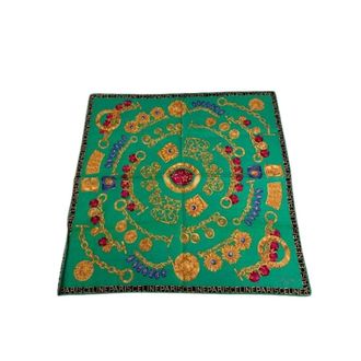 Celine Foulard en soie vintage Pre-owned - Femme - Pre-owned - Vert - Taille: ONE Size