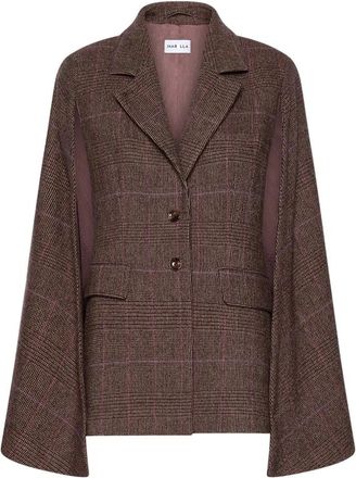 Marella Blazer &agrave; carreaux 001 - Femme - Vestes - Brun - Taille: 36 FR