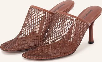 Lola Cruz Mules Mit Schmucksteinen braun