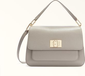 Furla Ella Henkeltasche M Vaniglia Beige Genarbtes Kalbsleder Damen