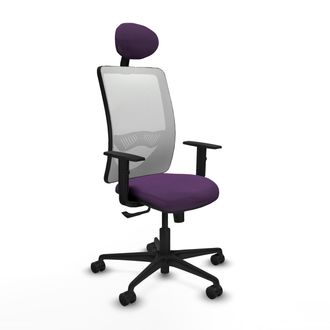 Piqueras y Crespo Call Center Stuhl Zulema mit 1D-Armlehnen, h&ouml;henverstellbarer Lendenwirbelst&uuml;tze und festem Kopfteil, ausgestattet mit Sincro 3 Positionen und Schneid