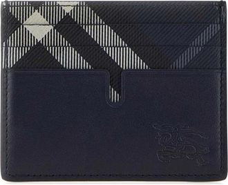 Burberry Homme, Accessoires, Bleu, Taille: ONE Size Leather Card Holder