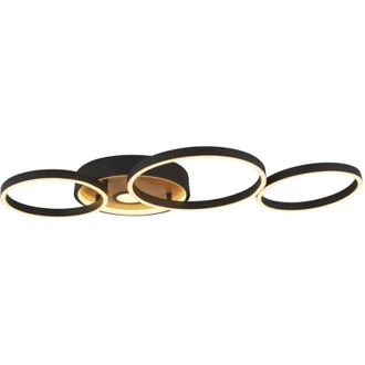 Licht-Erlebnisse LED Deckenlampe Metall Schwarz Braun 3000 K warmwei&szlig; 936 lm Modern