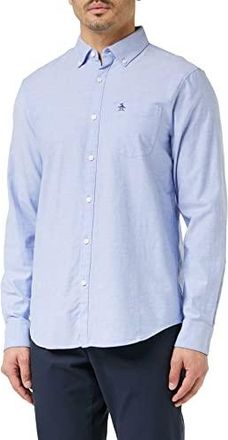 Original Penguin Ls Eco Oxford W Stre Chemise, Amparo Blue, L Homme