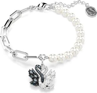 Swarovski Swan Anh&auml;nger Armband - - Accessories - Damen - Grau - ONE SIZE