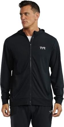 TYR Tech Full Zip Hoodie Sweatshirt &agrave; Capuche, Noir, XL Homme
