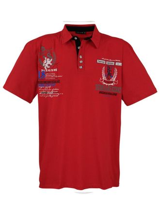 Lavecchia Übergrößen Poloshirt Herren Polo Shirts Kurzarm Shirt LV-2038 (Rot, 4XL)