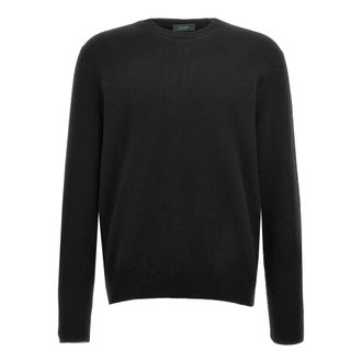 Zanone Rundhalspullover - - Knitwear - Herren - Schwarzk - L