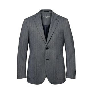 Circolo 1901 Herringbone Jacket - - Jackets - Herren - Grau - M