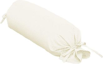Janine Uni Seersucker 0125 Nackenrollenbezug 15x40 cm in Natur
