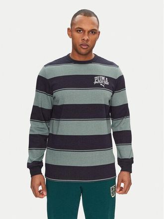 Puma Sweatshirt Class Striped 684647 Gr&uuml;n Regular Fit