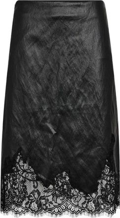Co'Couture Femme, Jupes, Noir, Taille: 42 FR Leather Skirts
