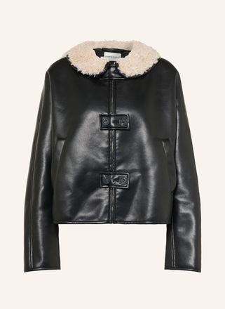 Claudie Pierlot Claudie Pierlot Jacke In Lederoptik Mit Kunstfell braun