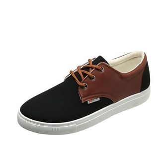 Generic Chaussures d&eacute;contract&eacute;es pour homme - Chaussures bateau &agrave; lacets - Bout rond - Chaussures de marche &agrave; fond plat - Chaussures dext&eacute;rieur tendance et po