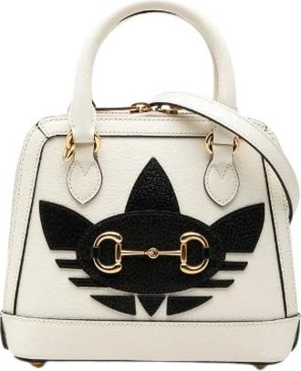 Gucci Pre-owned Horsebit 1955 Sac bandouli&egrave;re en cuir 2 ways - Femme - Pre-owned - Blanc - Taille: ONE Size