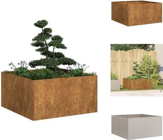 vidaXL Vidaxl - Jardini&egrave;re rouill&eacute; 80x80x40 cm acier inoxydable - Jardini&egrave;re - Jardini&egrave;res - Pot De Fleurs - Support De Jardini&egrave;re